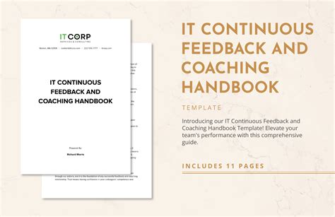 IT Continuous Feedback And Coaching Handbook Template In Word PDF Google Docs Download