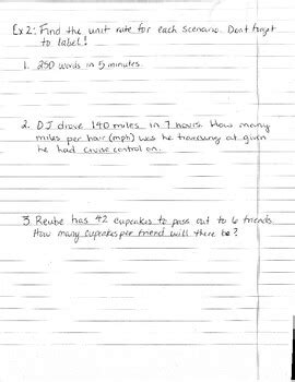 RP Day Ratio Tables And Unit Rates Notes By EG Digital Media