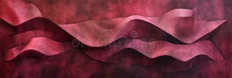 Abstract Red Fabric Waves Creating Dynamic Flow And Texture Concept