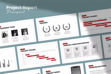 Project Report Template Powerpoint Slidehack Com