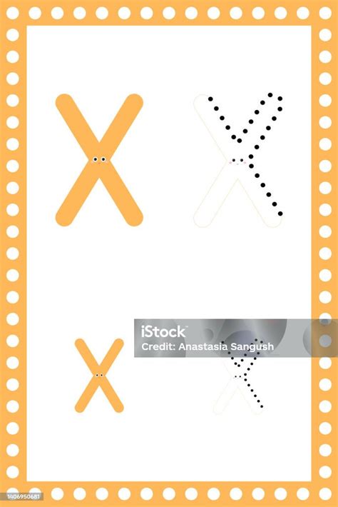 문자 X 소문자 워크시트 어린이 교육 벡터 조판 알파벳순 글꼴 유치원 훈련 0명에 대한 스톡 벡터 아트 및 기타 이미지 0명 교육 귀여운 Istock
