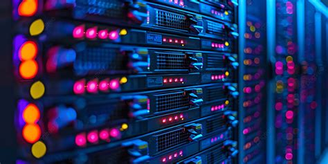 Focused Close Up Of A Server Unit Showing Its Internal Structure And