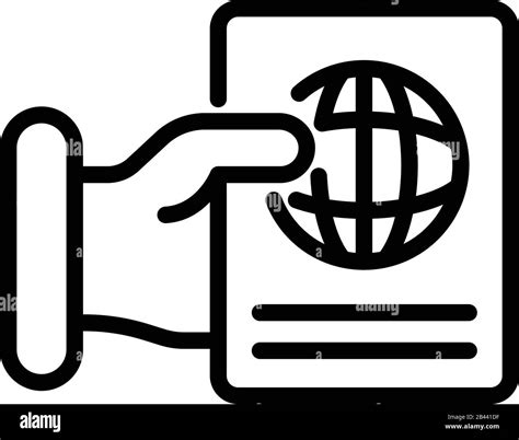 Give Passport Control Icon Outline Style Stock Vector Image And Art Alamy