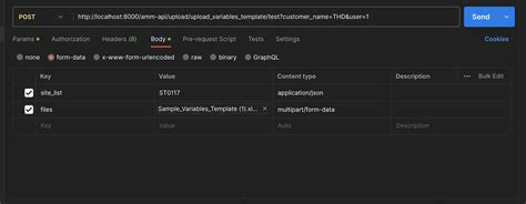 Excel File And Key Value Pair Being Send In Postman Using Form Data