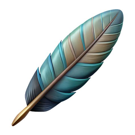 Sought After Organic Photorealistic Hyper Specific Isolated Cutout Of A Single Tribal Feather