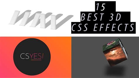 best 15 css 3d effects you must see source code included youtube