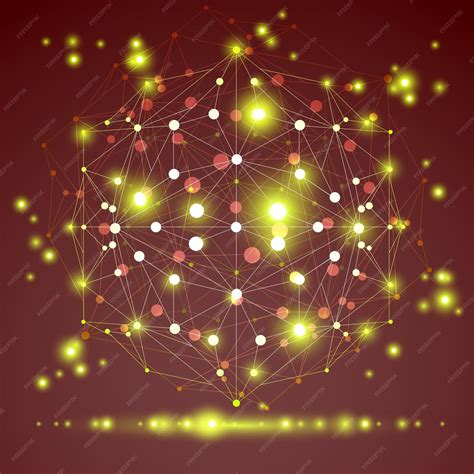 Premium Vector Abstract Geometric 3d Mesh Object Vector Illustration Eps 10