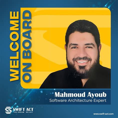 Swift Act On Linkedin We Are Pleased To Announce That Eng Mahmoud