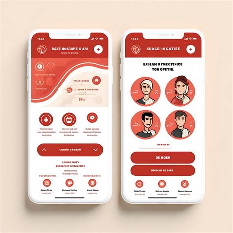 Premium Ai Image Mobile App Layout Design Of First Aid Guide Practical And Informative Layout