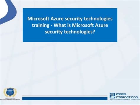 What Is Microsoft Azure Security Technologies Microsoft Azure Security Technologies Training Ppt