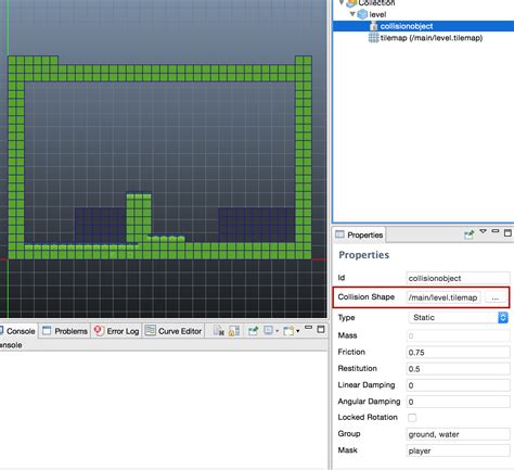 Tiledmap And Physic Object Doesnt Collide SOLVED Questions Defold