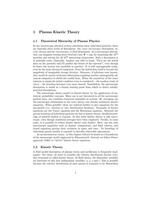 PDF Plasma Kinetic Theory Spaceweather Ac Cn Plasma Kinetic Theory Theoretical