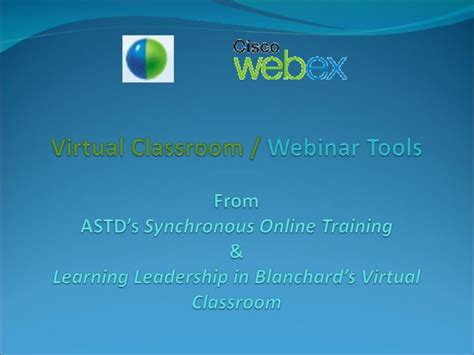 Webex Virtual Interactive Classroom Ppt