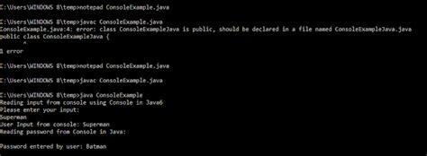 How To Read User Input And Password In Java From Command Line Console