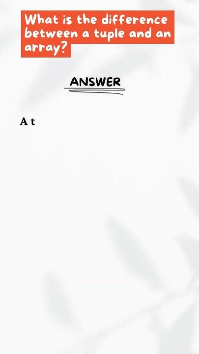 What Is The Difference Between A Tuple And An Array In Typescript
