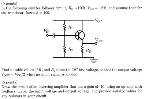 Draw The Circuit Diagram Of An Emitter Follower