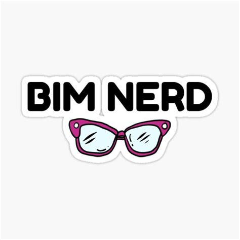 Bim Nerd Pink Building Information Modeling Sticker For Sale By Laukgr Redbubble
