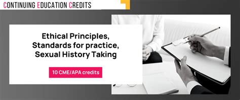 Ethical Principles Standards For Practice Sexual History Taking Sexology Supervisors