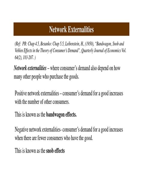 L4 Network Externalities Handout Pdf Pdf Externality Price Elasticity Of Demand