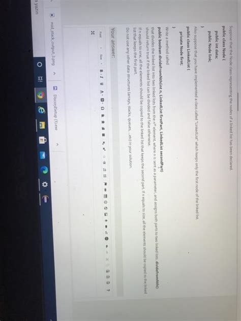 Solved Suppose That The Nade Class Representing The Nodes Of