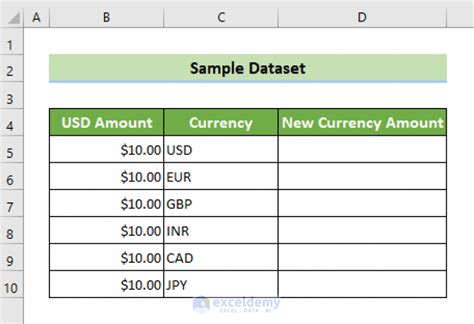 Formula To Convert Currency In Excel 4 Useful Examples Exceldemy