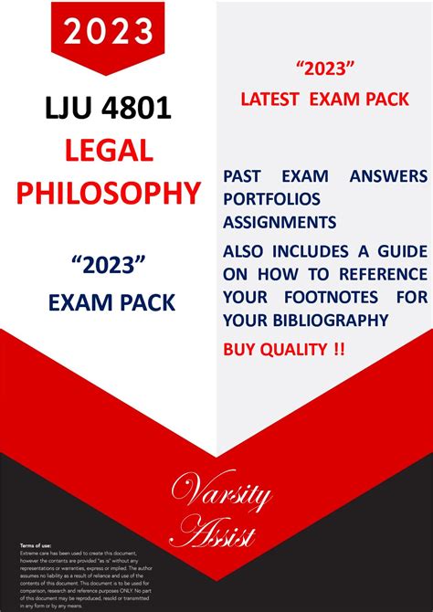Lju4801 Legal Philosophy 2023 Latest Exam Pack Past Exam Answersportfolios Assignments
