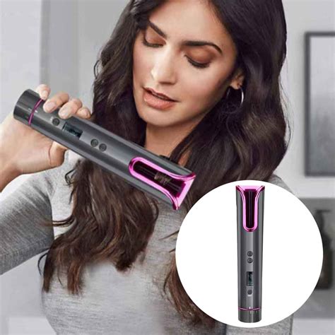 Junyui New Automatic Curling Wand Cordless Usb Rechargeable Self Rotating Curling Auto Hair