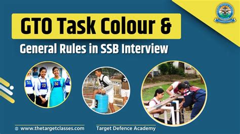 Gto Tasks General Rules In Ssb Interview Archives Target Defence Academy