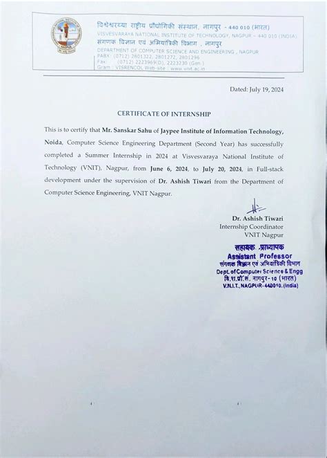 Sanskar Sahu On Linkedin 🚀 Excited To Share My Recent Internship