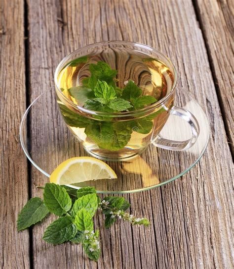 Mint Tea Stock Image Image Of Closeup Glass Beverage 16943193