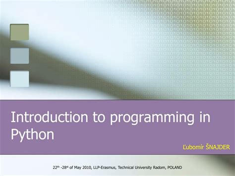 Ppt Introduction To Python Programming Basics Commands And Data Structures Powerpoint