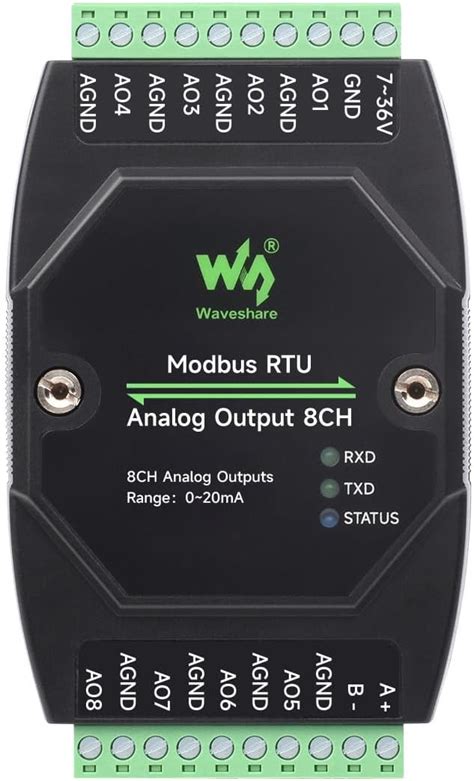 Amazon Com Waveshare Industrial Ch Analog Output Module Bit DA Conversion Supports Ch