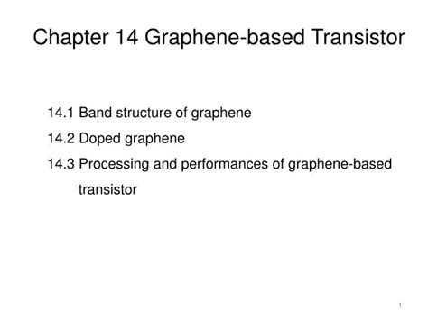 PPT Chapter Graphene Based Transistor PowerPoint Presentation Free Download ID