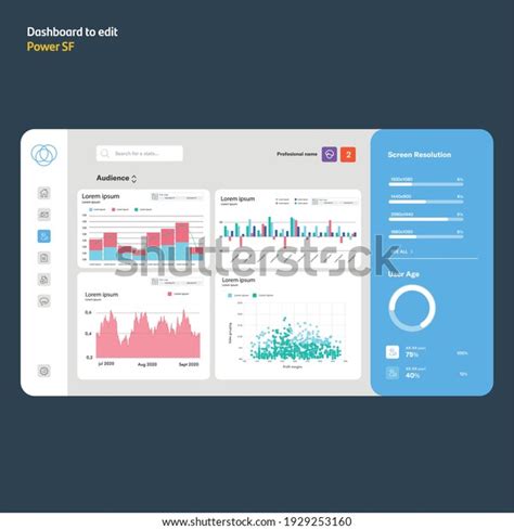 Dashboard Design Theme Power Bi Template Stock Vector Royalty Free 1929253160 Shutterstock