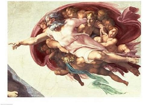 Sistine Chapel Ceiling The Creation Of Adam Detail Of God