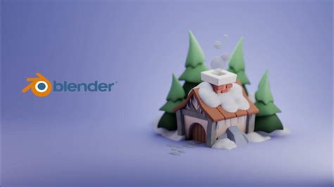 Новогодний изометрический домик в Blender 4 0 Youtube