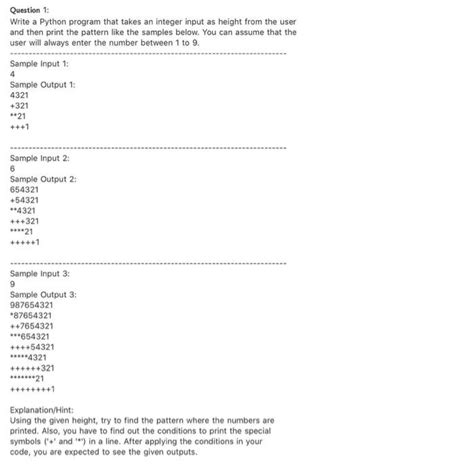 Solved Question Write A Python Program That Takes An Chegg Com