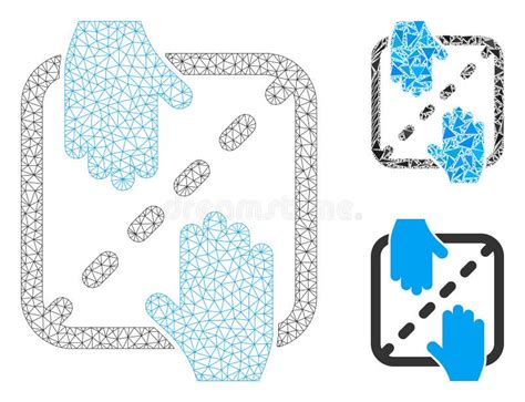 Authorized Shares Vector Mesh 2d Model And Triangle Mosaic Icon Stock Vector Illustration Of