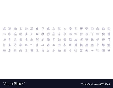 Business Process Line Icons Signs Set Design Vector Image