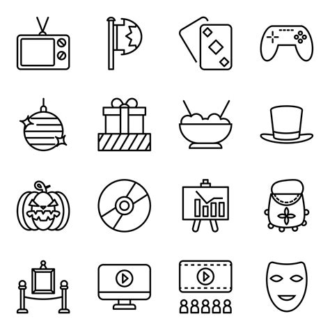 Festivals And Events Elements Icon Set 2229644 Vector Art At Vecteezy