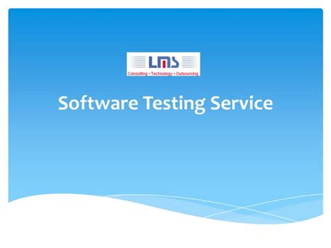 Lms Testing Services Ppt