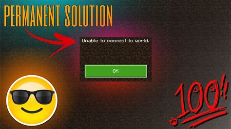 How To Solve Unable To Connect To World Permanent Solution Minecraft Pe 💯 Solved Youtube