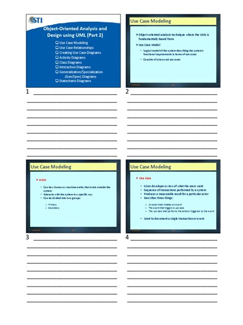 12 Lcd Slide Handout 1 Pdf Use Case Class Computer Programming