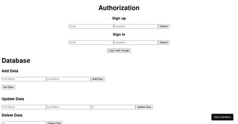 Learn Firebase Codesandbox
