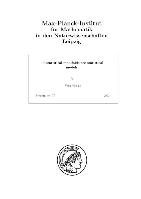 Pdf Statistical Manifolds Are Statistical Models