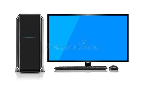 Modern Desktop Computer With Wireless Keyboard And Mouse Stock Image
