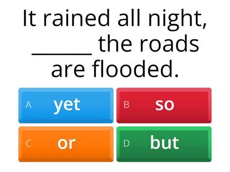 Coordinating Conjunctions Quiz