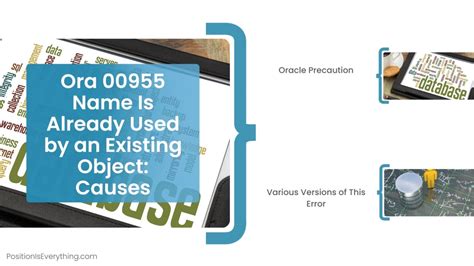 ora 00955 name is already used by an existing object causes and fixes