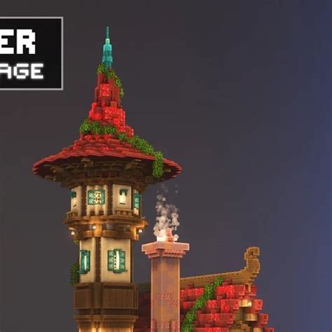 Graysun Minecraft Builds On Instagram Minecraft Tower Cottage 🌳🏡