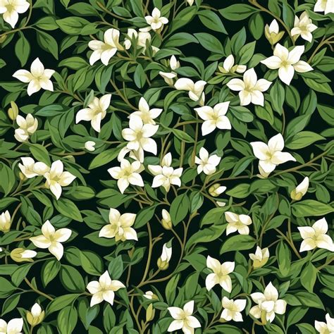 Premium Vector Floral Jasmine Pattern
